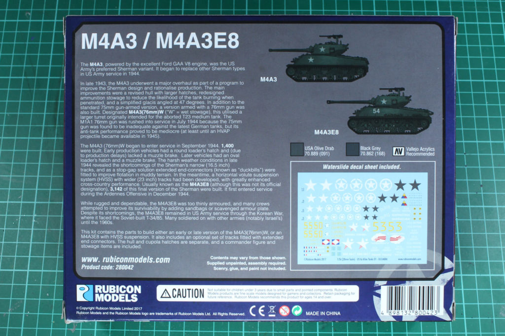 Rubicon Models M4A3 / M4A3E8 Sherman « chaosbunker.de