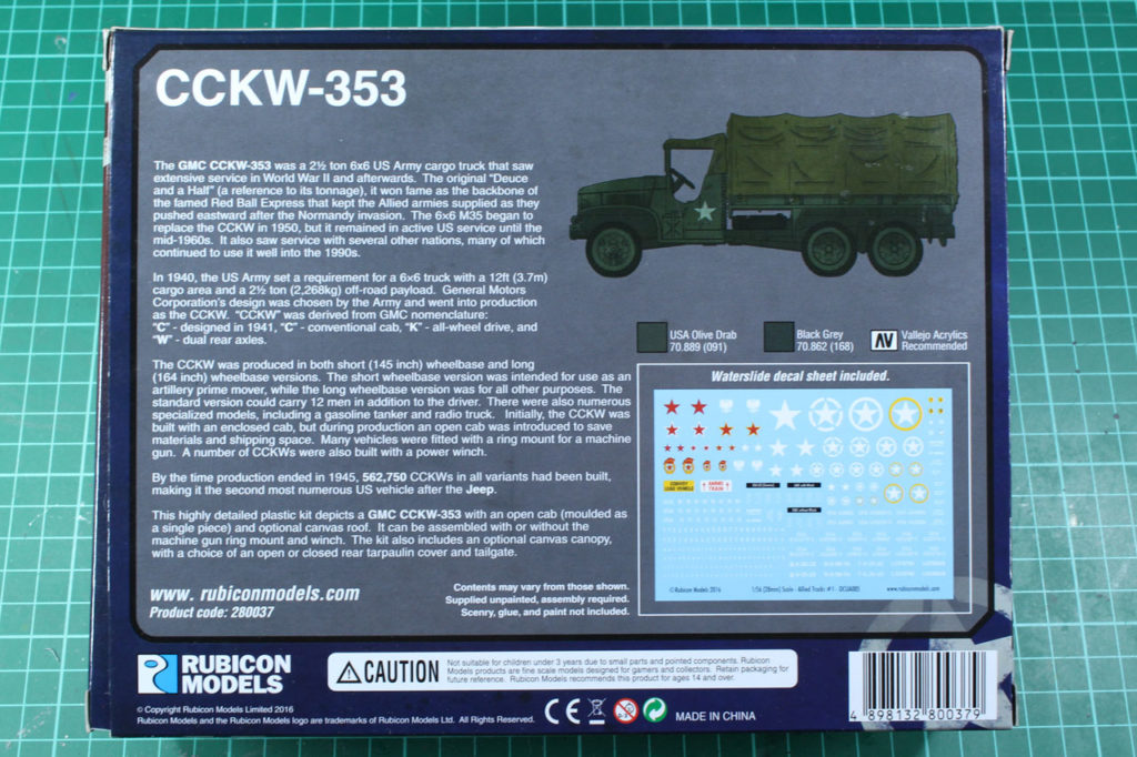 Rubicon Models GMC CCKW-353 2,5t Truck « chaosbunker.de