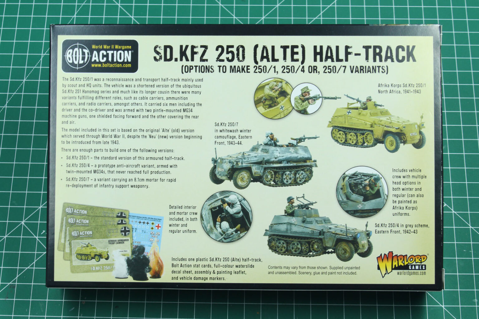 Bolt Action SdKfz 250/1 250/4 and 250/7 variants Ausf. A « chaosbunker.de